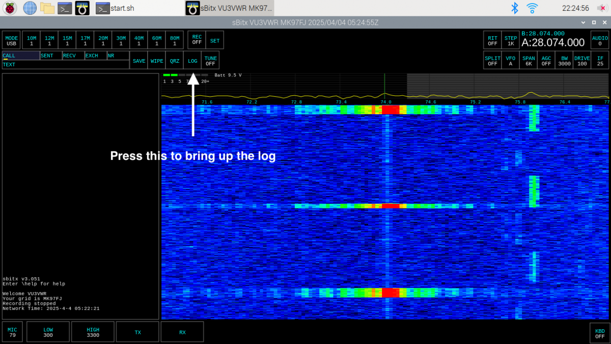 Logging and exporting your log – sBitx.net